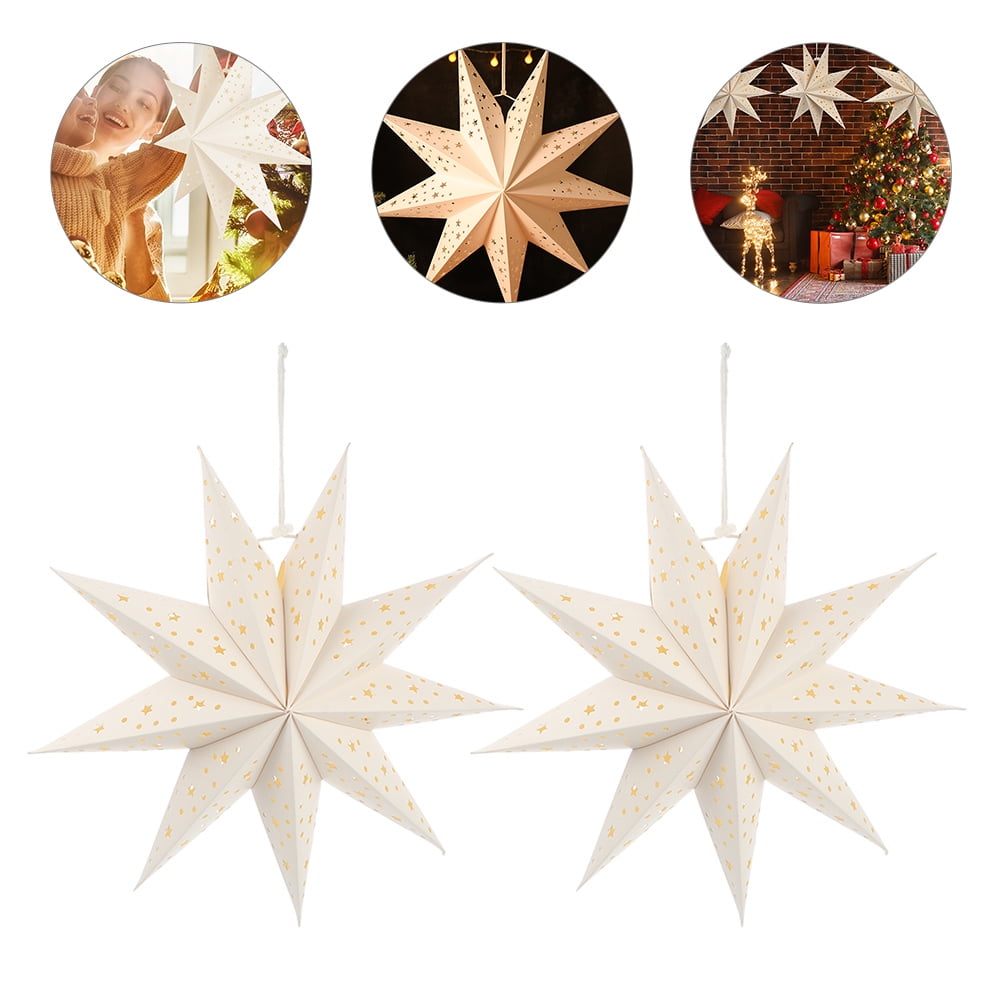 ETHZZLE 2Pcs Replacement White Paper Star Lamp Shades for Soft Ambient ...