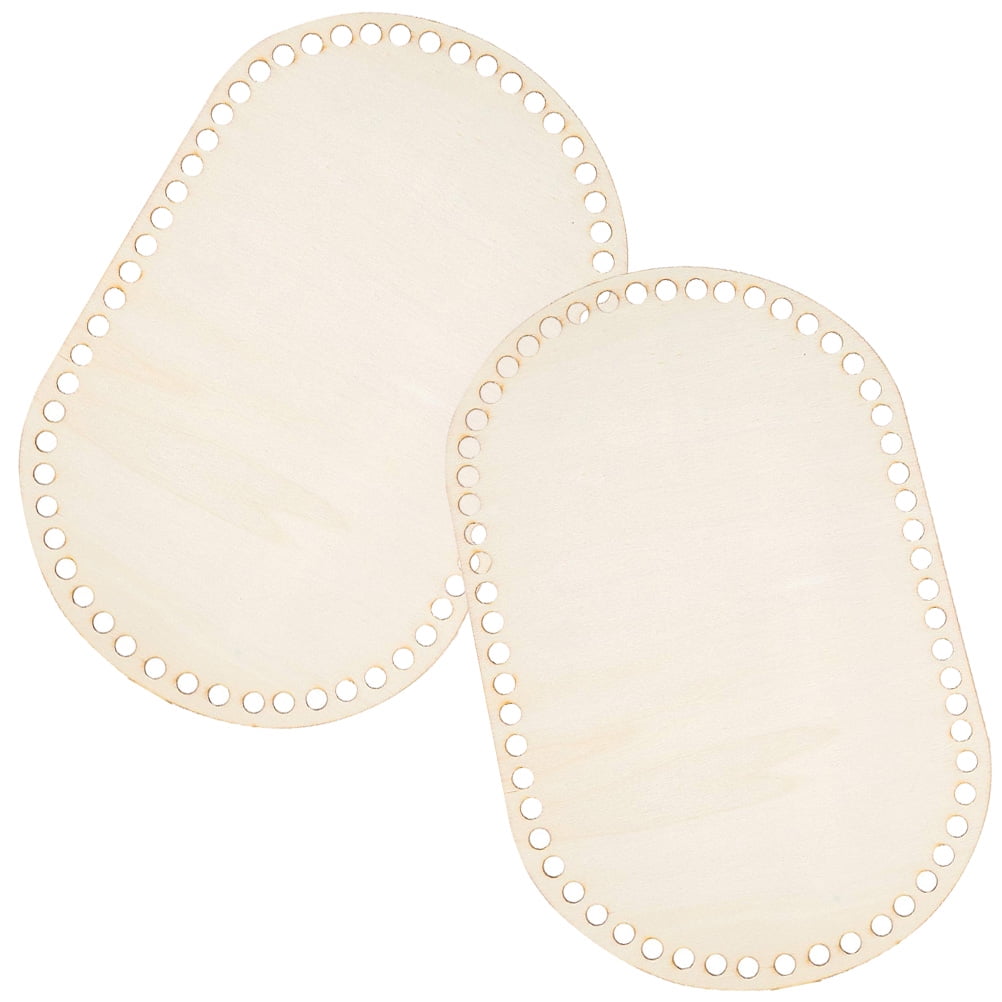 ETHZZLE 2Set Wooden Base For Diy Weaving Handbag Shaper Bag Bottom ...