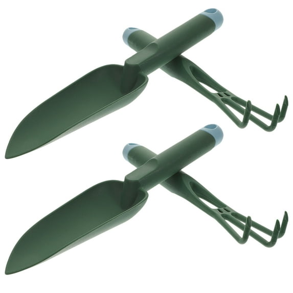 ETHZZLE 2Sets Garden Tool Set Plastic Hand Trowel Rake for Gardening ...