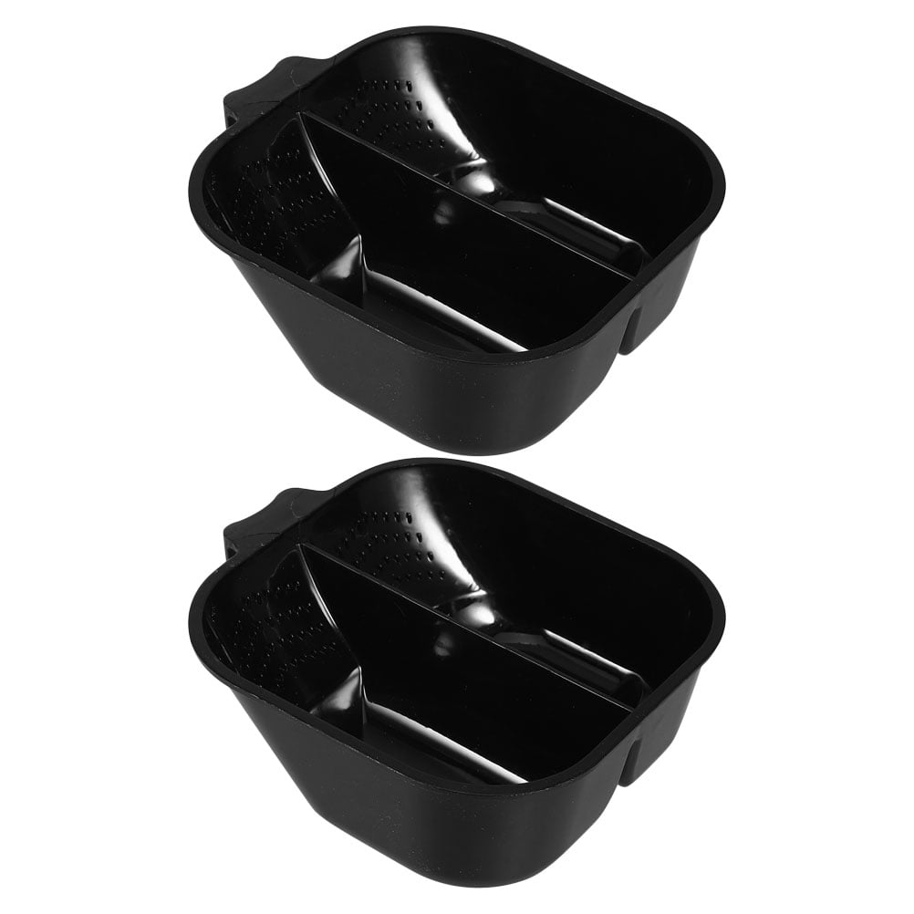 ETHZZLE 2Pcs Black Plastic Hair Dye Bowl Set for Salon Use Reusable ...