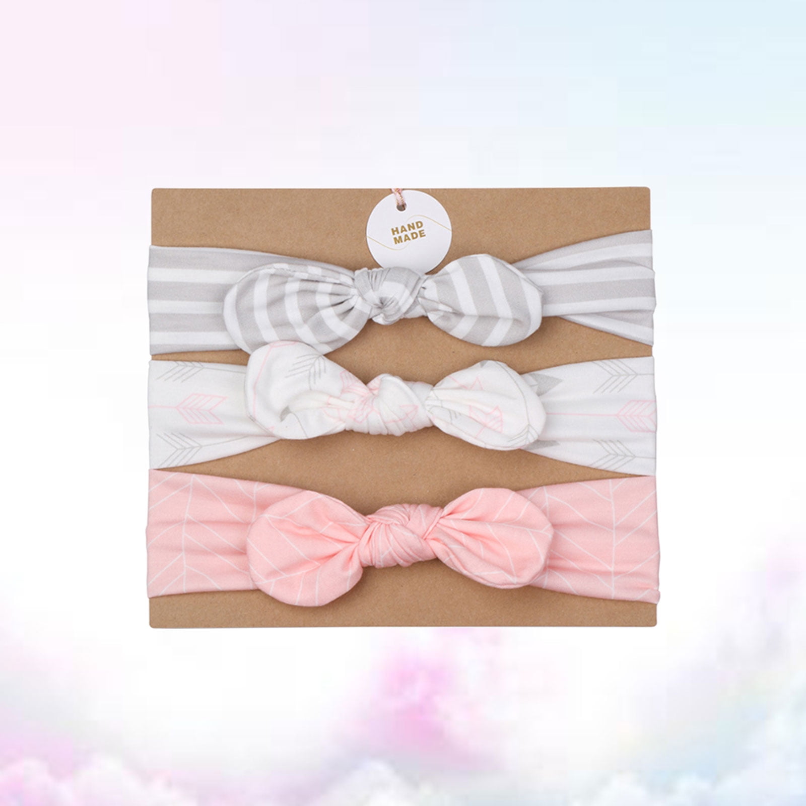 ETHZZLE 3Pcs Elastic Hair Bands Assorted Colors Polyester Cotton ...