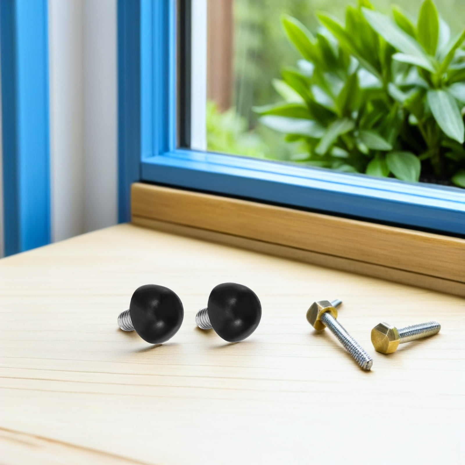 ETHZZLE 48Pcs Adjustable Threaded Table Feet Black Furniture Leveling ...