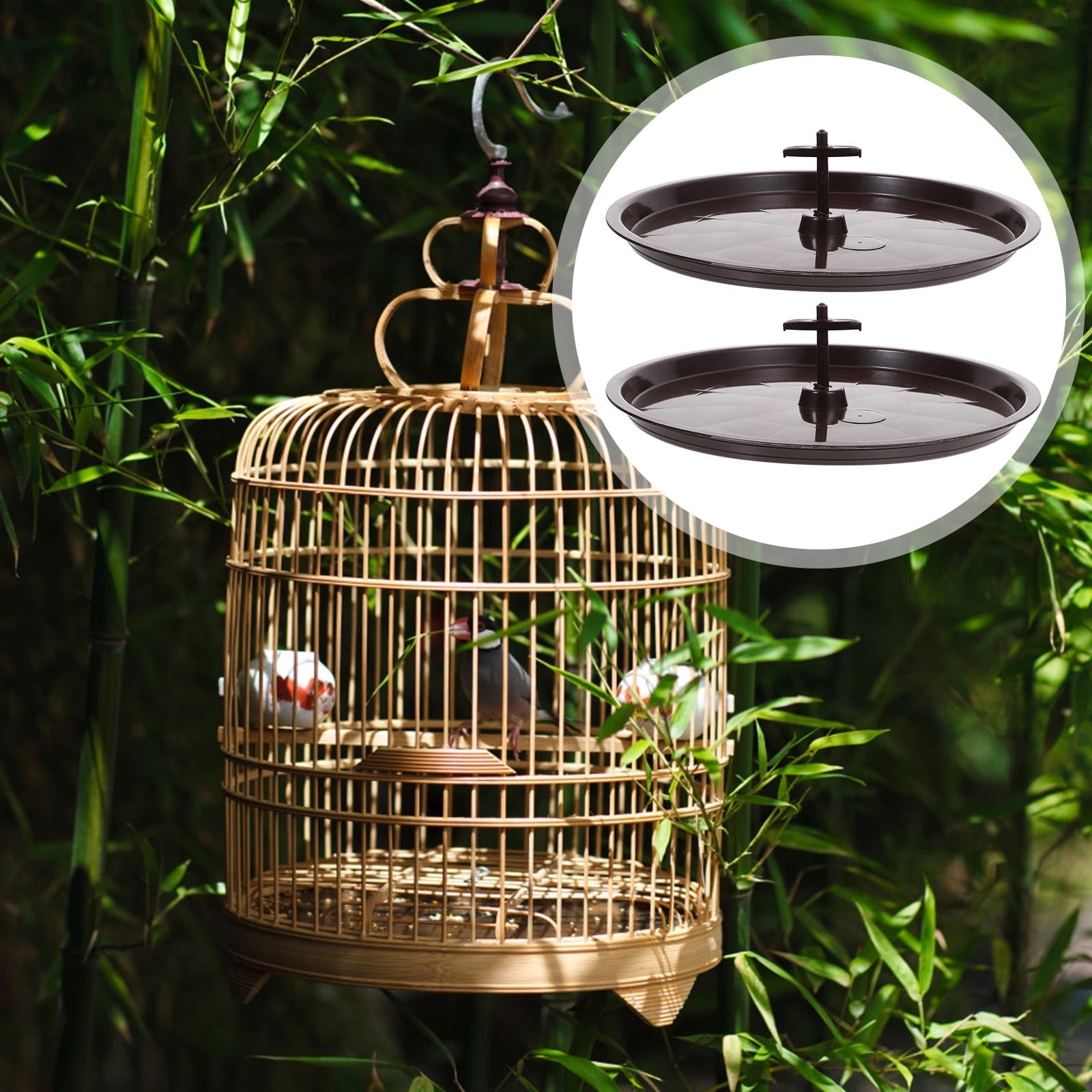 ETHZZLE 4Pcs Bird Poop Holder Plastic Easy Cleaning for Living Room Pet ...