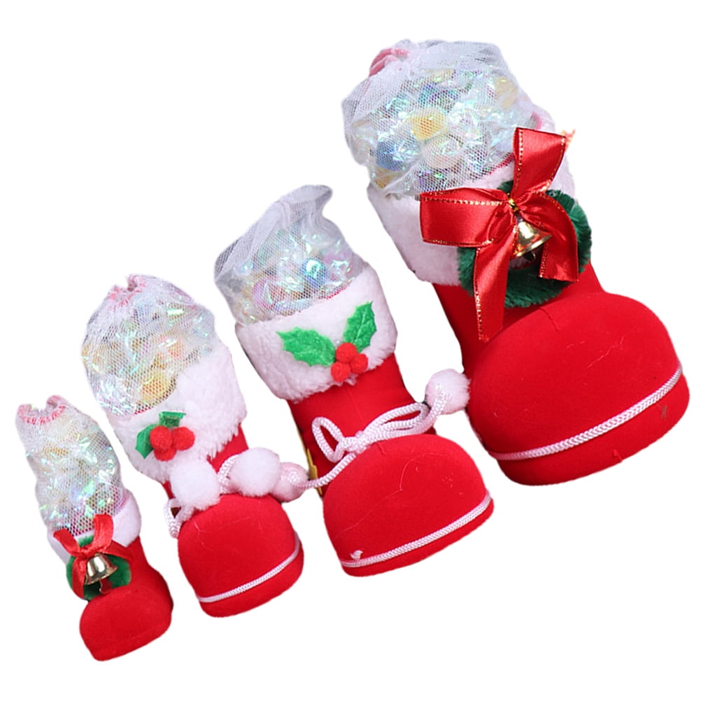 ETHZZLE 4pcs Candy Bags for Party Favors Christmas Candy Boot Bags ...