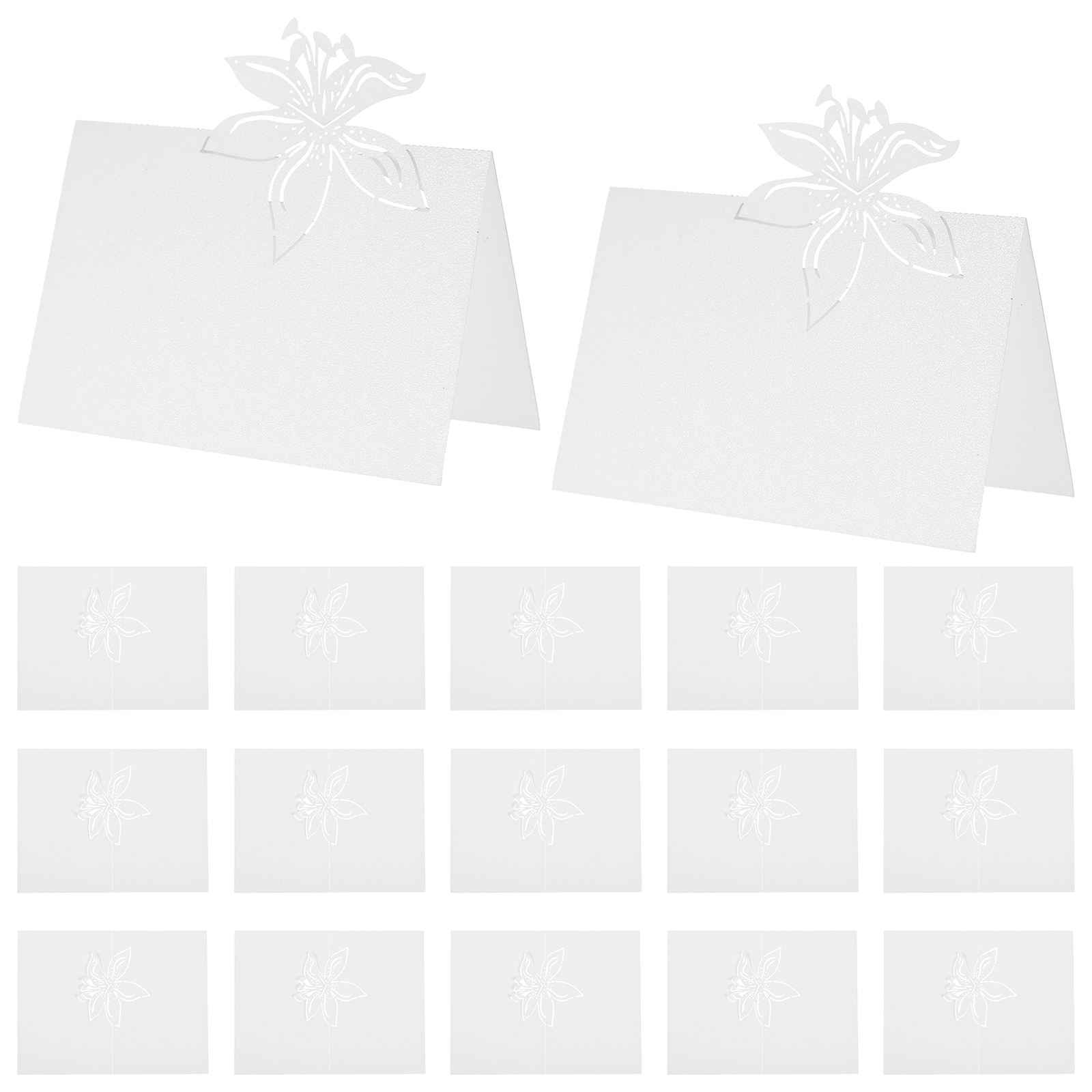 ETHZZLE 50Pcs White Paper Table Name Cards for Birthday Party with ...