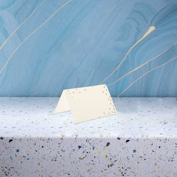 ETHZZLE 50pcs Disposable Wedding Table Cards Silver Paper Easy Setup ...