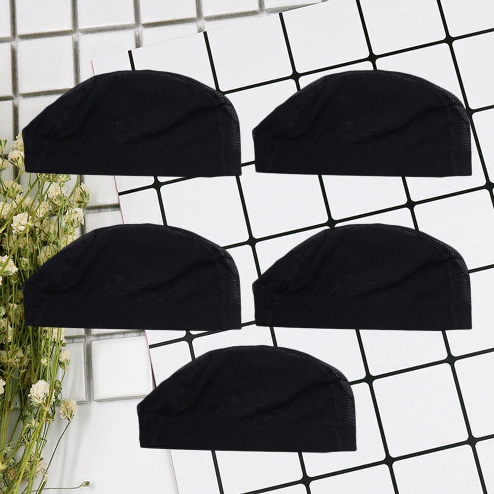 ETHZZLE 5Pcs Black Wig Net Caps Breathable Elastic Mesh Hair Fixing ...