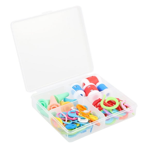 ETHZZLE 60Pcs Colored Stitch Marker Rings for Knitting and Crochet ...