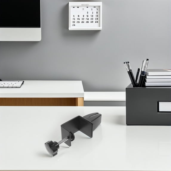 ETHZZLE 6Pcs Aluminum Alloy Desk Divider Clamp Black Adjustable Desktop ...