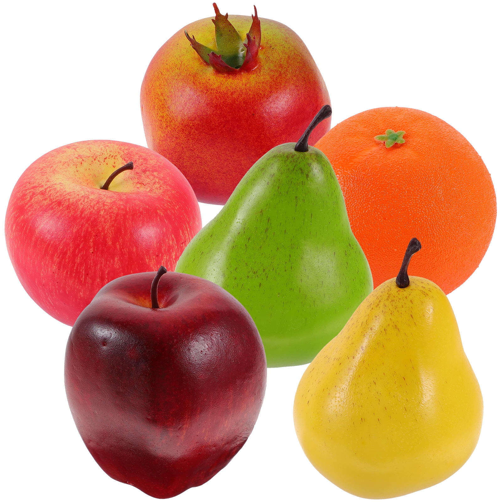 ETHZZLE 6Pcs Artificial Fruits Model Assorted Color Foam Family ...
