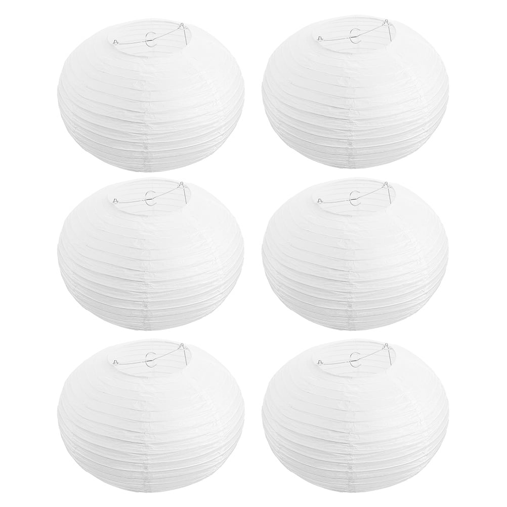 ETHZZLE 6Pcs White Paper Lamp Shade for Pendant Light Easy to Install ...