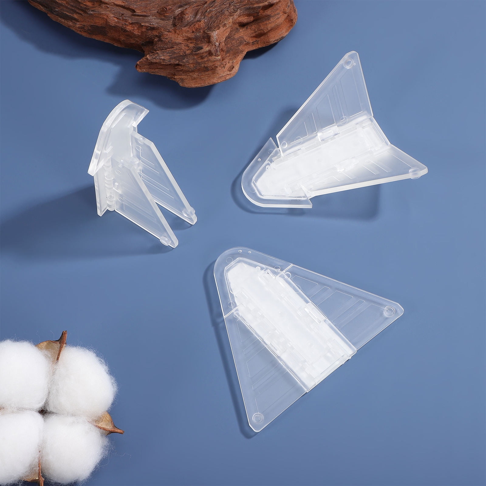 ETHZZLE 6Pcs Transparent Rectangular Sliding Glass Door Locks Abs for ...