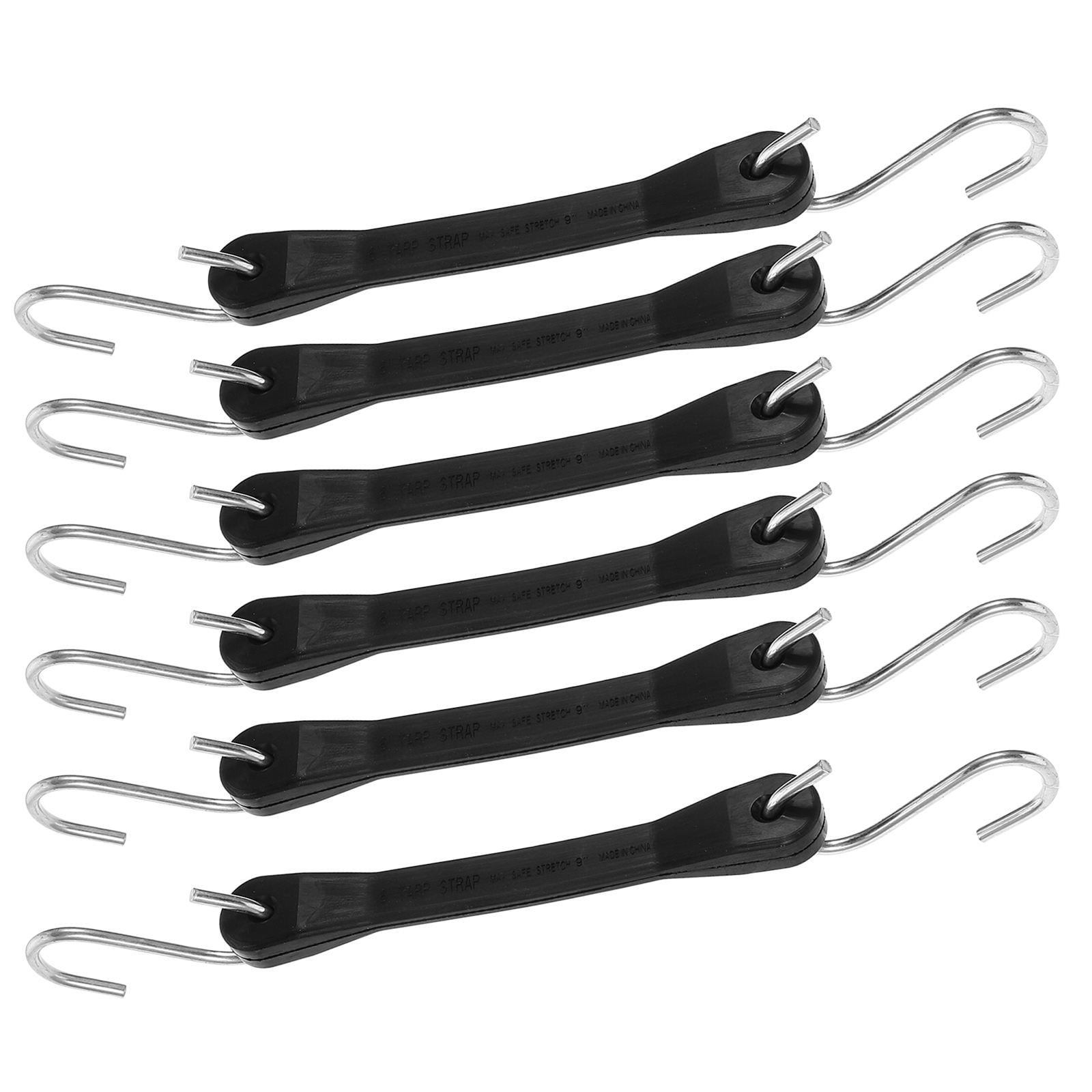 ETHZZLE 6Pcs Versatile Black Travel Luggage Connector Straps with Hooks ...