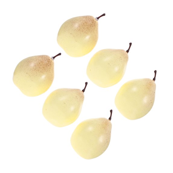 ETHZZLE 6Pcs Lifelike Simulation Pear Models Yellow Expandable ...