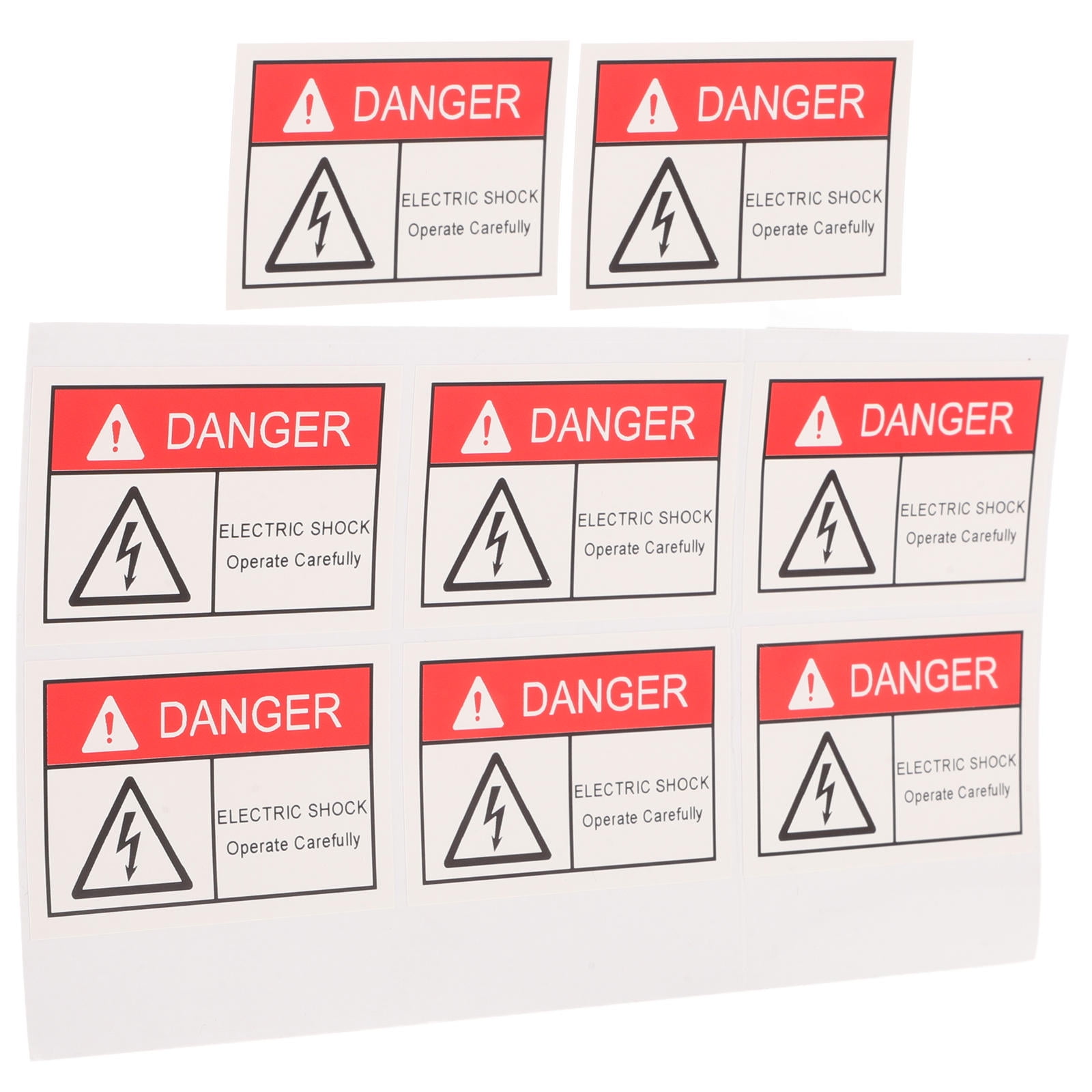 ETHZZLE 8Pack Warning Electric Shocks Decals PP Material for Electrical ...