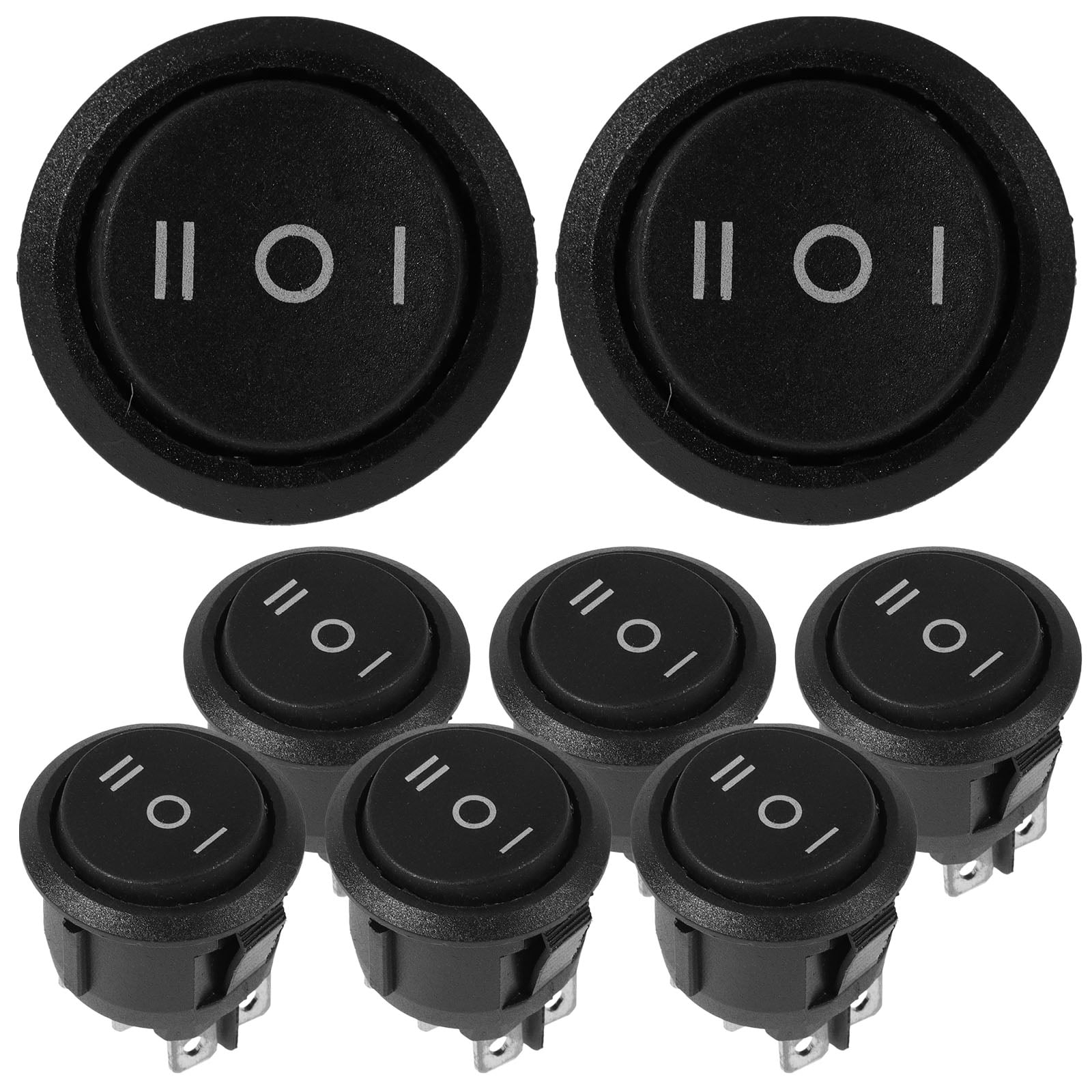 ETHZZLE 8Pcs Black Round Toggle Switch for Automotive Applications On ...