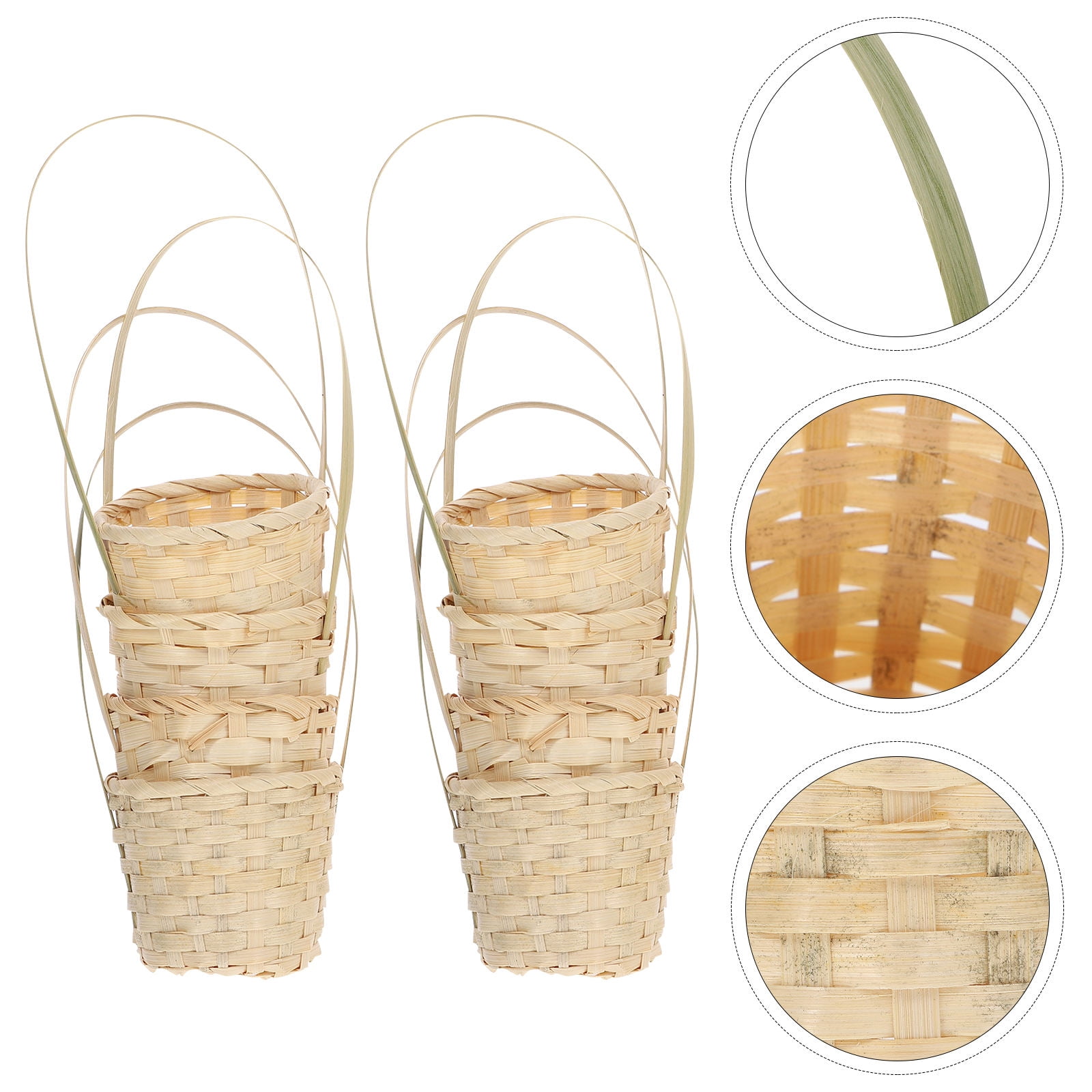 ETHZZLE 8Pcs Mini Woven Basket Khaki Storage Basket For Home Decoration ...