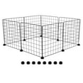 ETHZZLE 8Pcs Portable Metal Wire Grid Panel Playpen for Small Pets ...