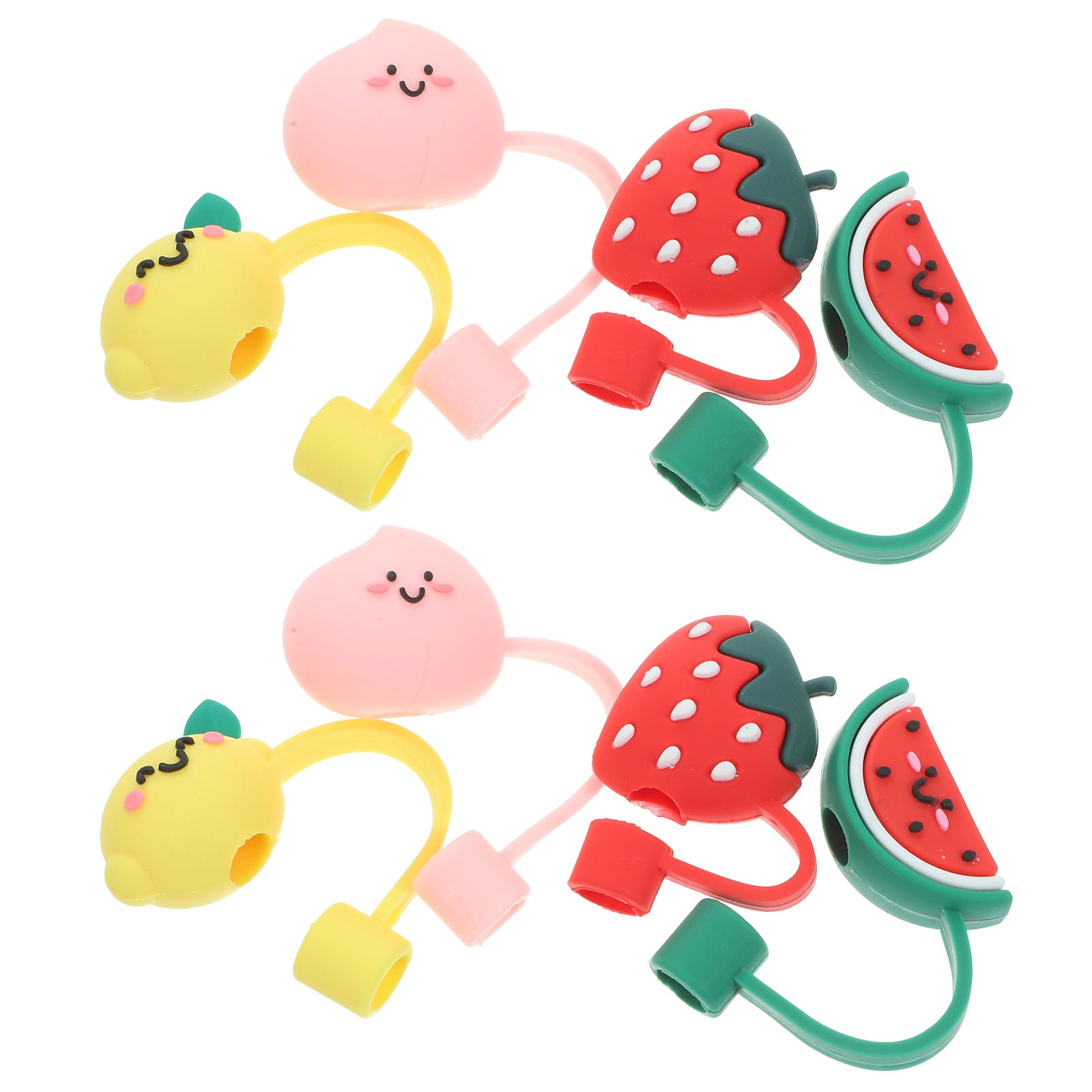 ETHZZLE Silicone Straw Tip Protectors, Cute Fruit Design, Lightweight ...