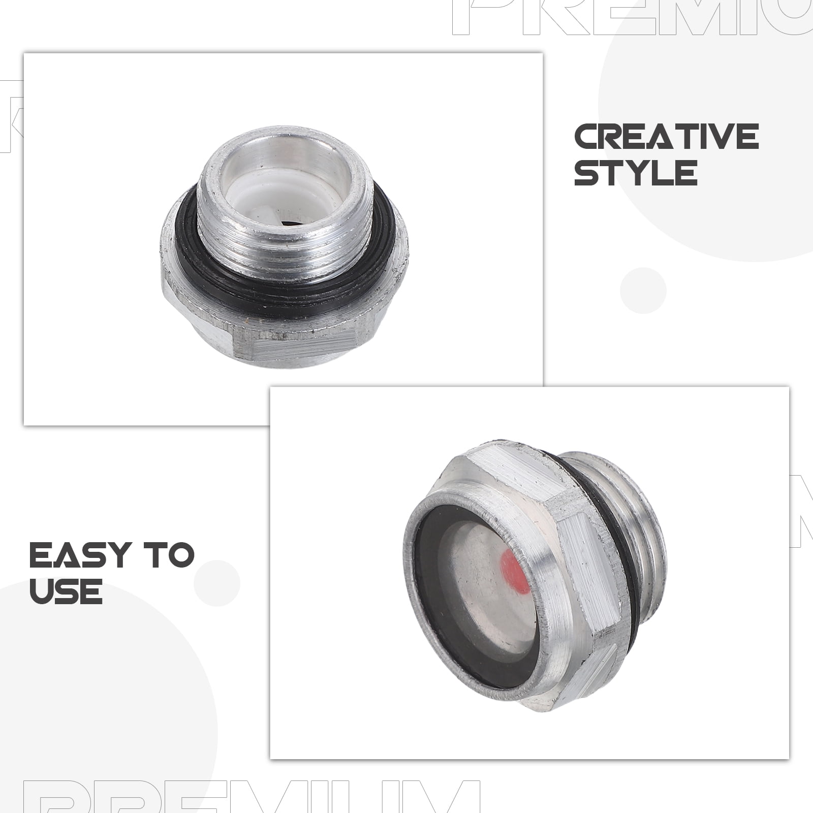 ETHZZLE 8pcs Aluminum Oil Sight Window For Air Compressor - G3/8 Male ...