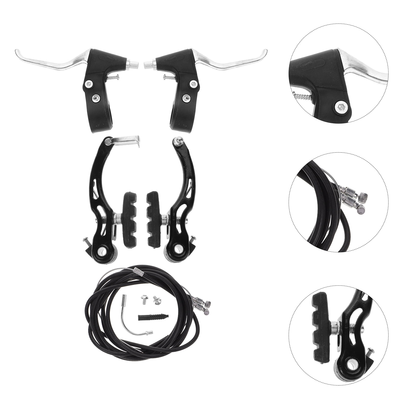 ETHZZLE Bike Disc Brake Set 1Set Black Aluminum V-Type For Mountain ...