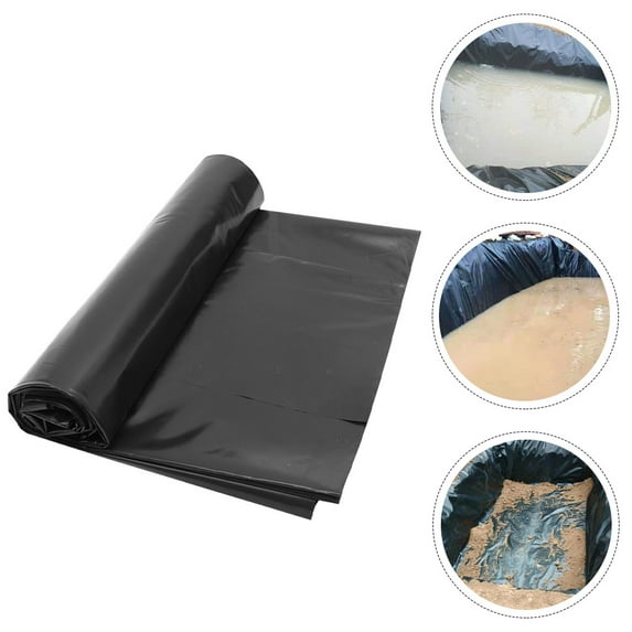 ETHZZLE Black PE Pond Liner Tarp for Home Use MultiFunctional Pool and ...