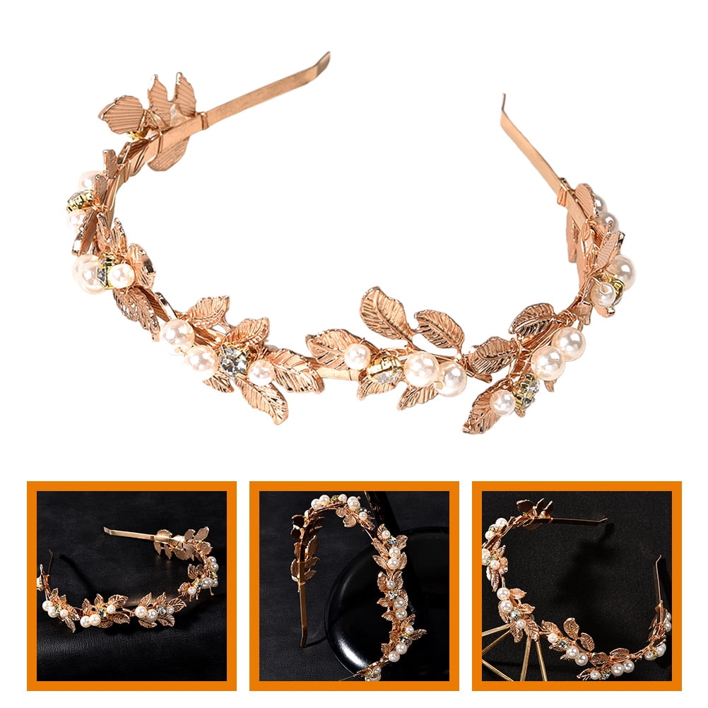 ETHZZLE Bridal Headdress Accessories Wedding Headband for Bride Golden ...
