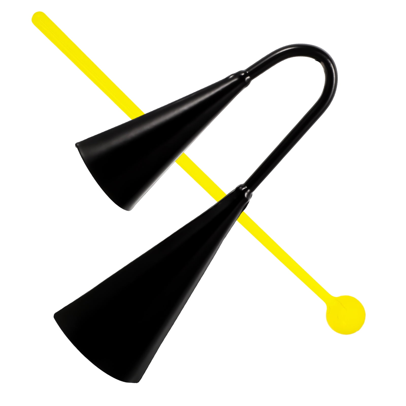 ETHZZLE Durable Double Cowbells Black Metal with Wood Hammer for Drum ...