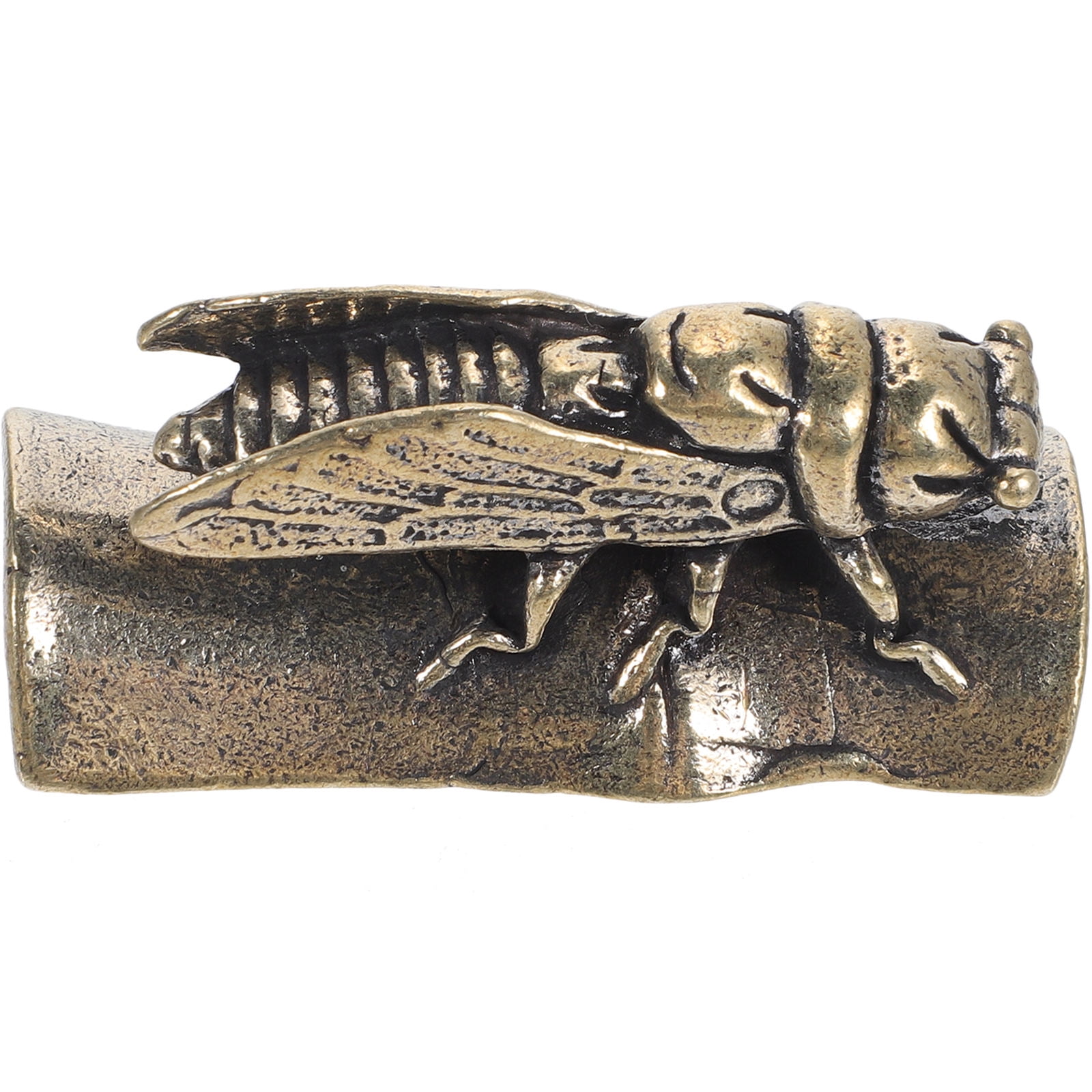 ETHZZLE Dark Green Brass Cicada Figurine Paperweight, Decorative Animal ...