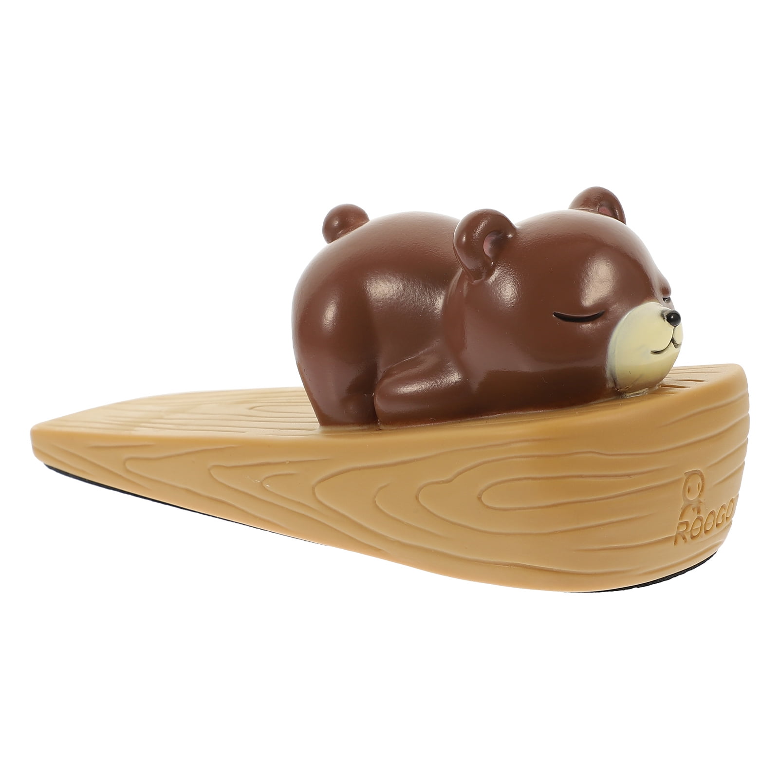 ETHZZLE Compact Brown Door Stop Protector with Flexible Non Skid Vinyl ...