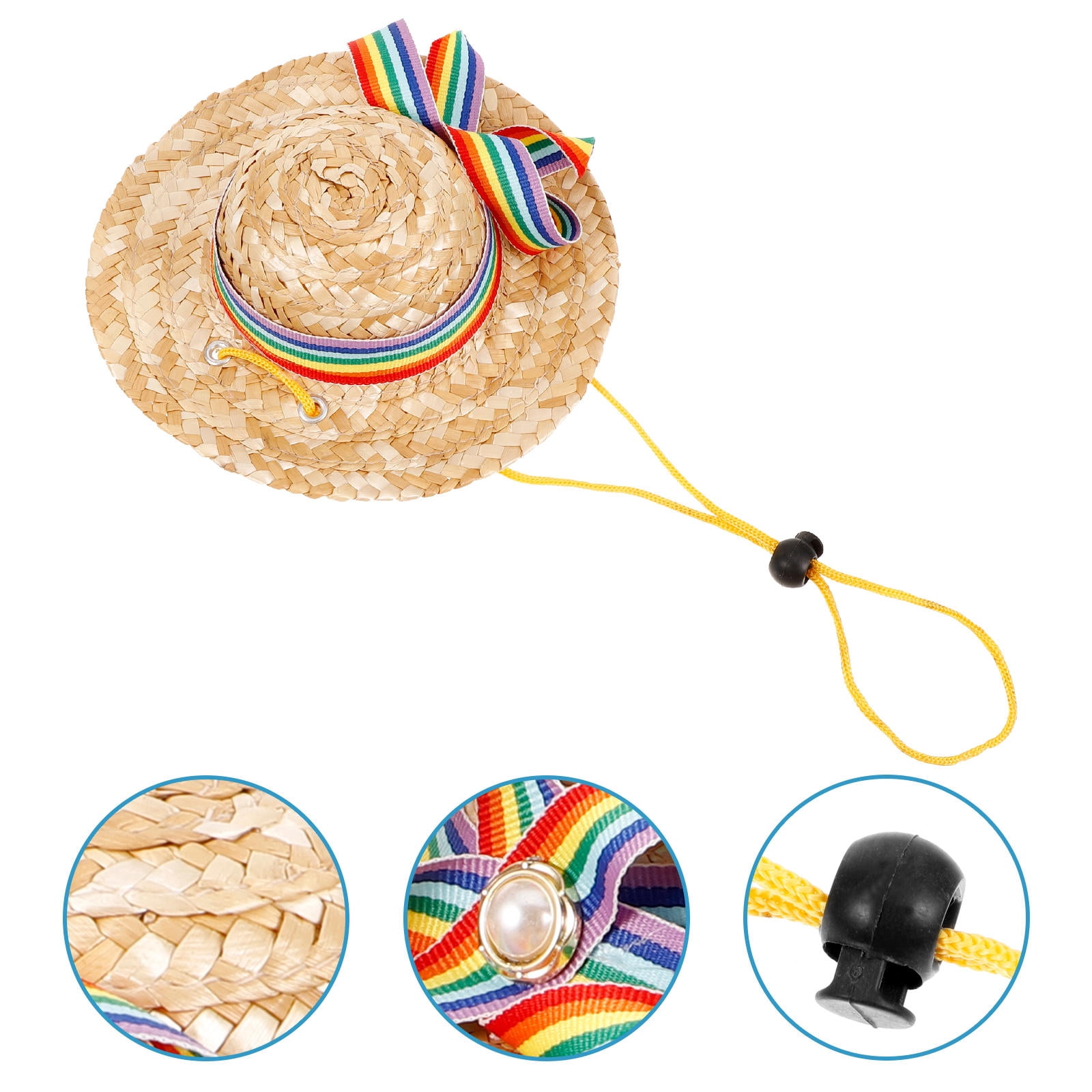ETHZZLE Dog Straw Hat Woven Decorative Pet Hat for Parties Festivals ...