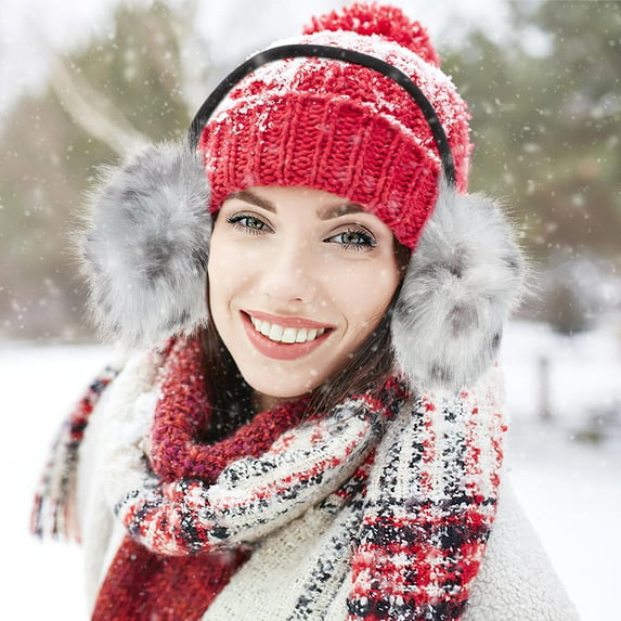 ETHZZLE Ear Muffs Winter Women Earmuff Faux 1Set Winter Style Windproof ...