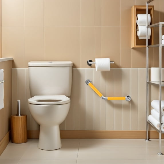 ETHZZLE Elderly Friendly Bathroom Grab Bar with Metal Safety Handrail ...