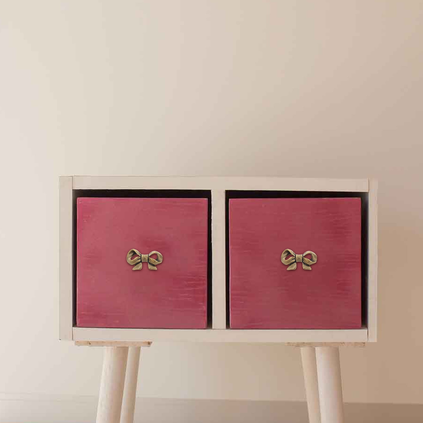 ETHZZLE Elegant Brass Bow Tie Drawer Knobs Coffee Color for Home ...