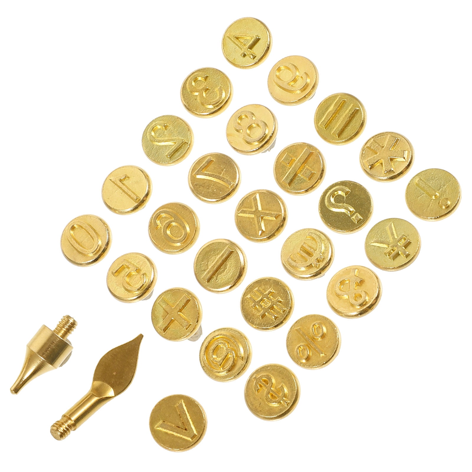 ETHZZLE Golden Metal Pyrography Wire Pen Nibs Number Burning Tip Set ...