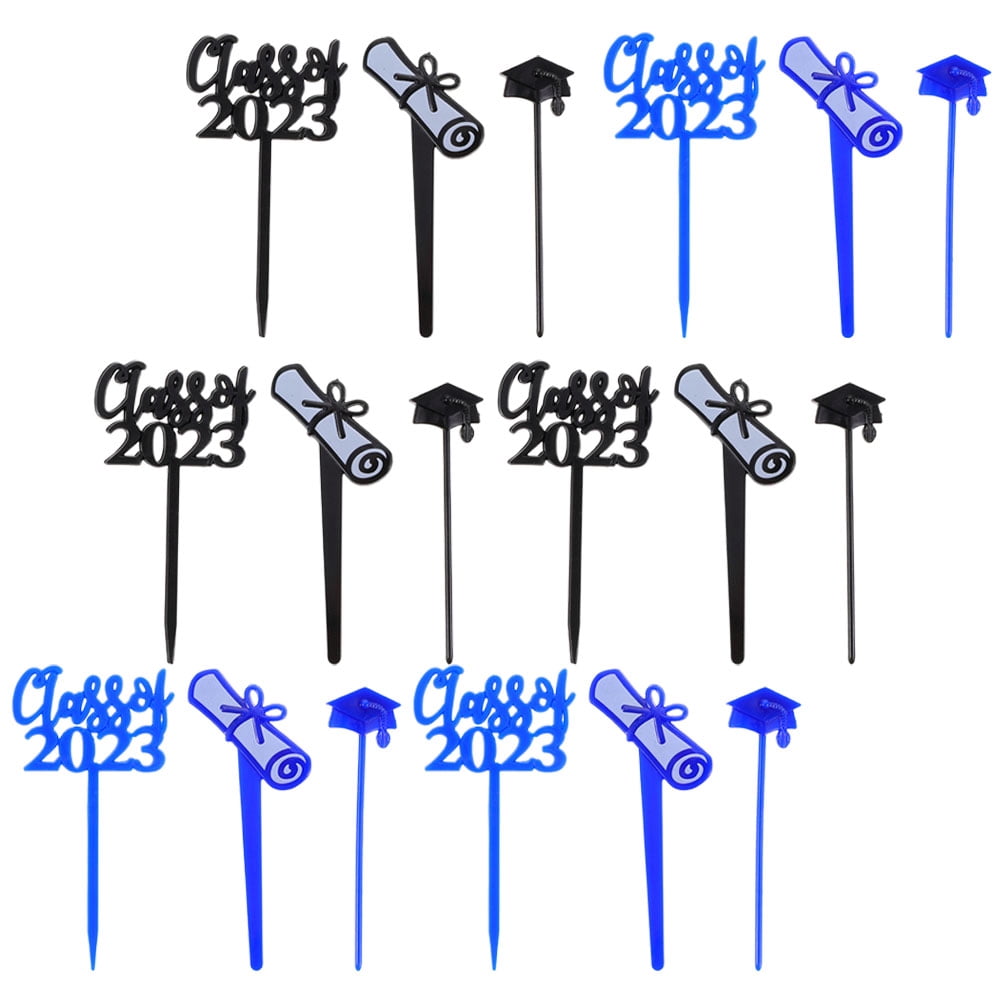 ETHZZLE 30pcs Assorted Color Graduation Cake Decorations Premium ...