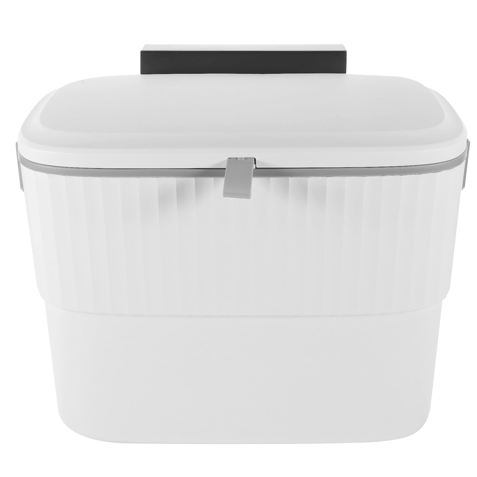 ETHZZLE White Hanging Trash Can for Kitchen Cabinet Door with Sliding ...
