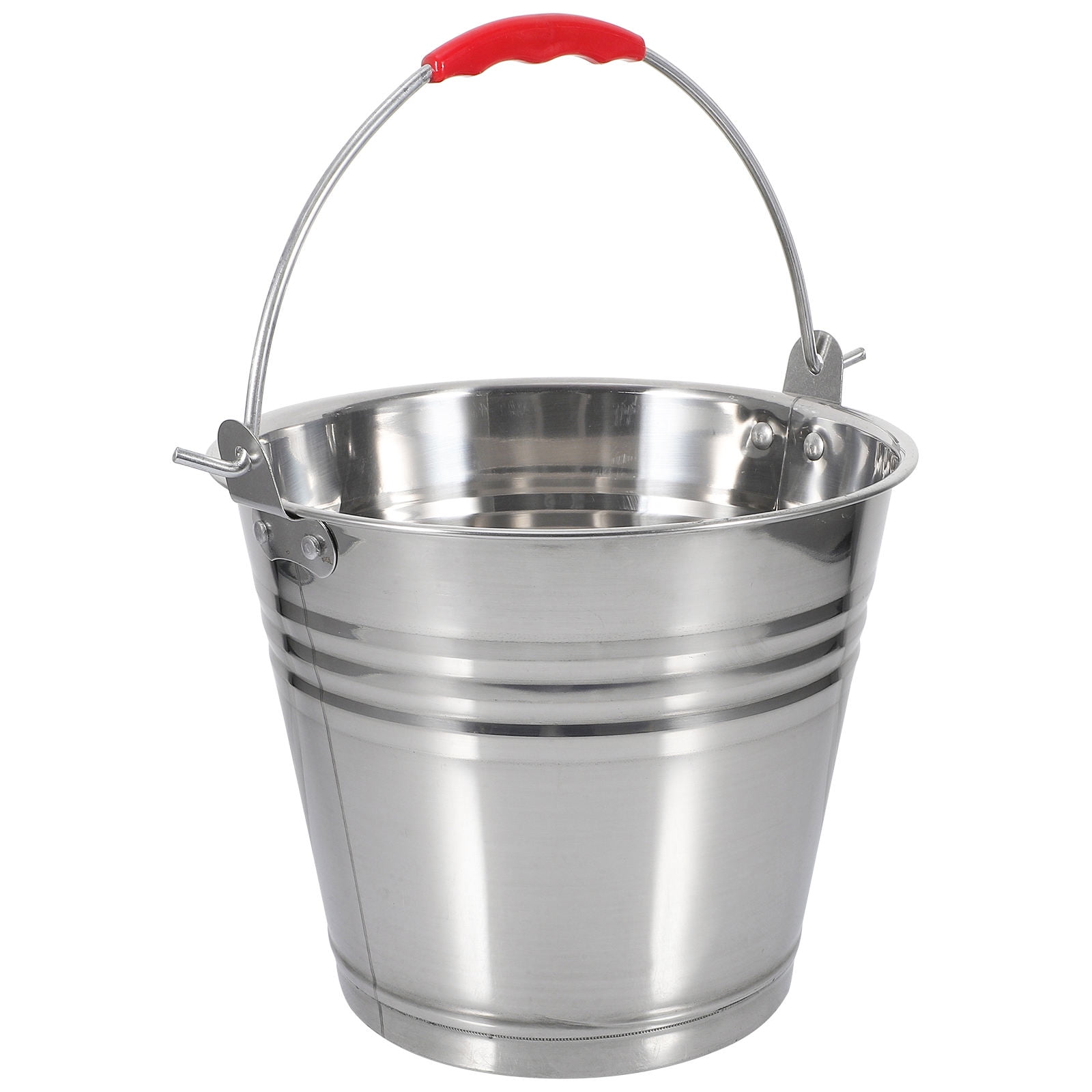 ETHZZLE Heavy Duty Stainless Steel Water Bucket with Handle Wear ...