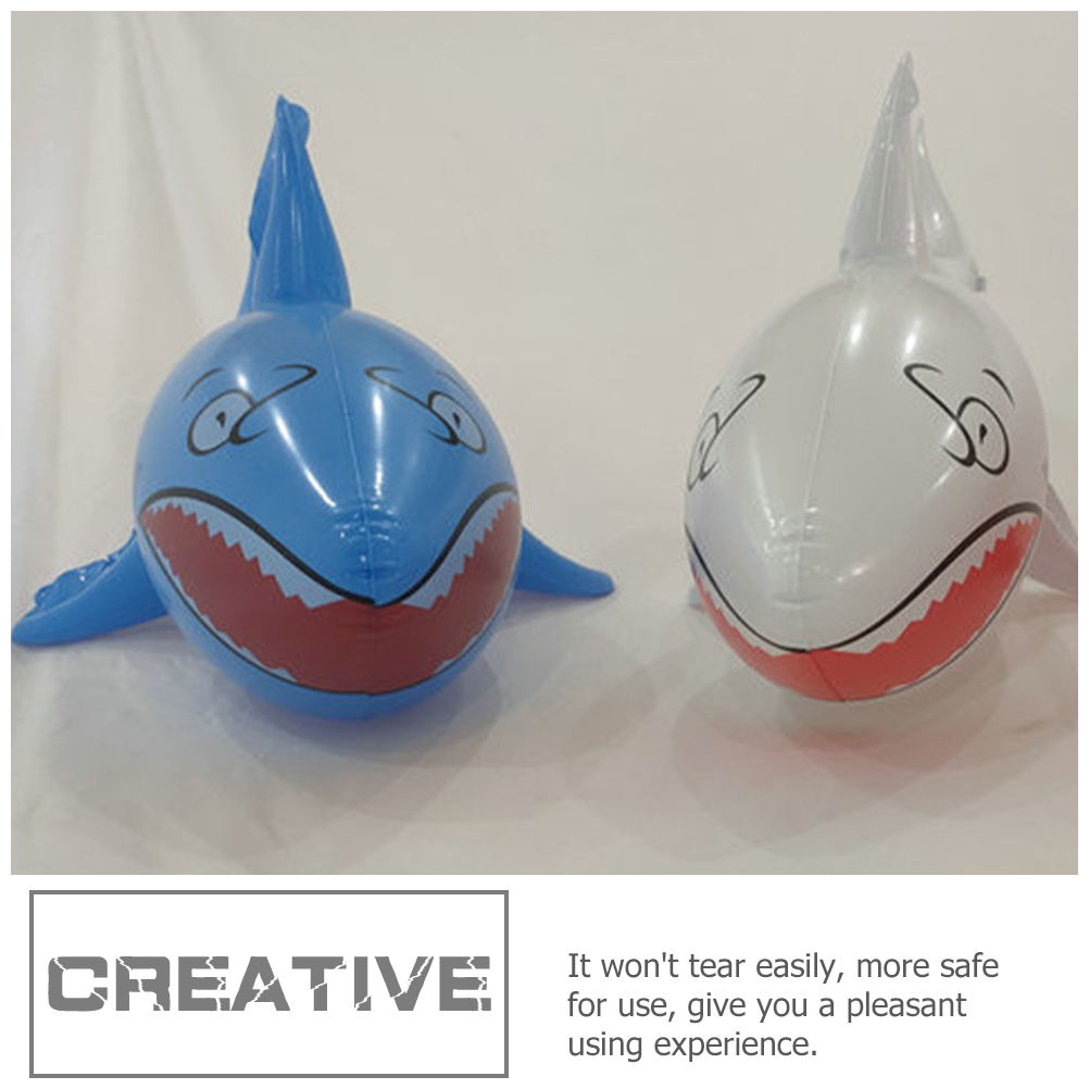 ETHZZLE Inflatable Shark Shaped PVC Water Floating Toys 6Pcs for Summer ...