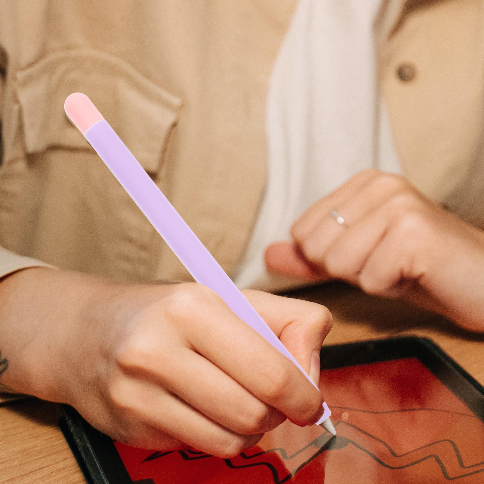 ETHZZLE Lavender Silicone Cover for Pencil 2 Stylus Pen Sleeve Soft ...