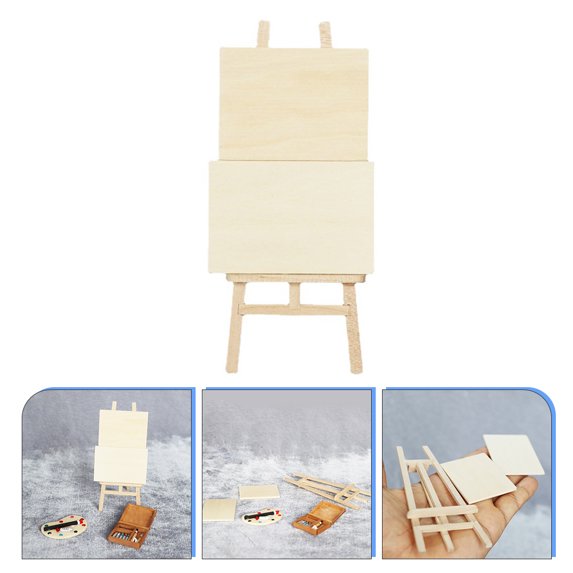 ETHZZLE Dollhouse Artboards Ornament Mini Easel and Artboards Synthetic ...