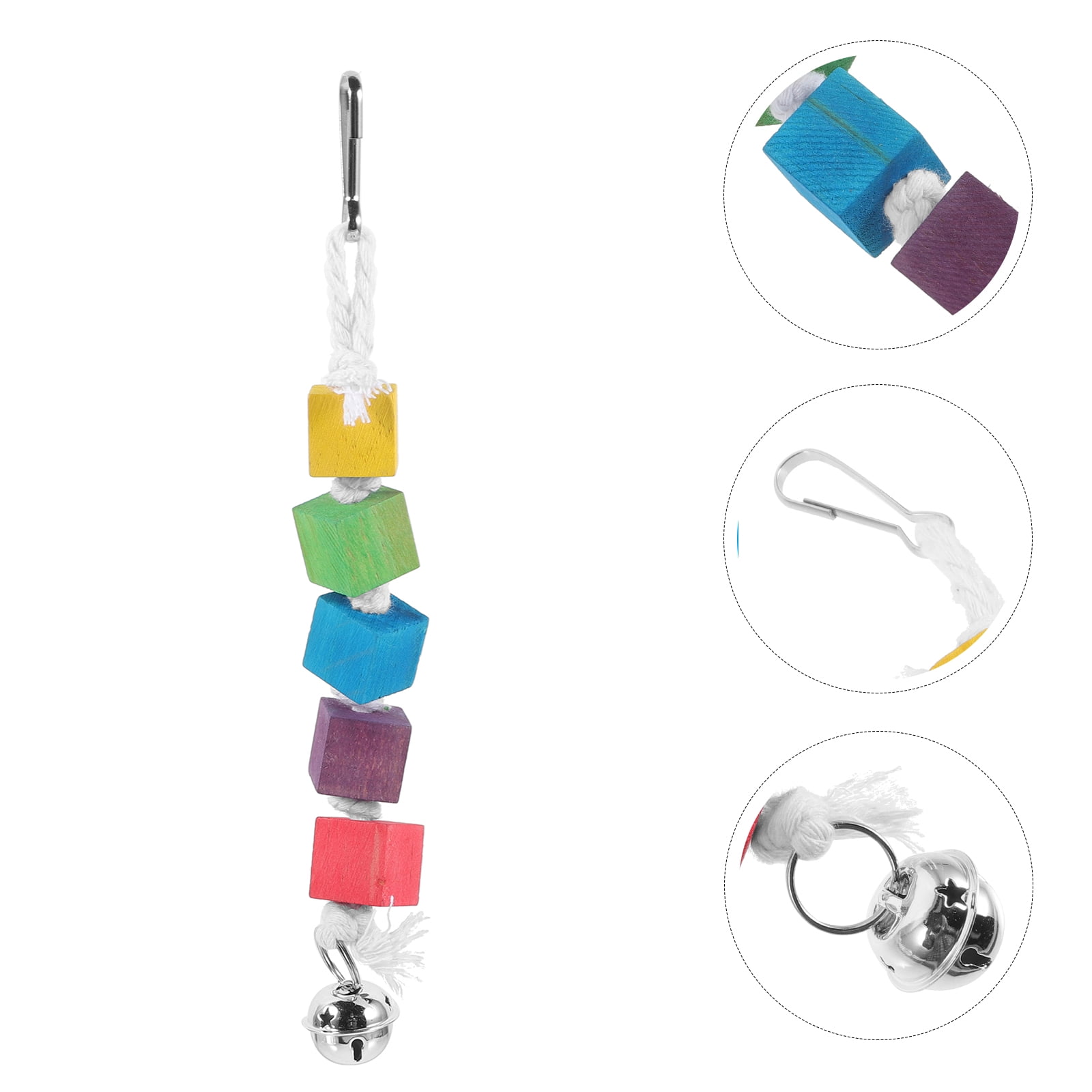 ETHZZLE Parrot Bell Chewing Toy Hanging Design for Indoor Play 1Pcs ...