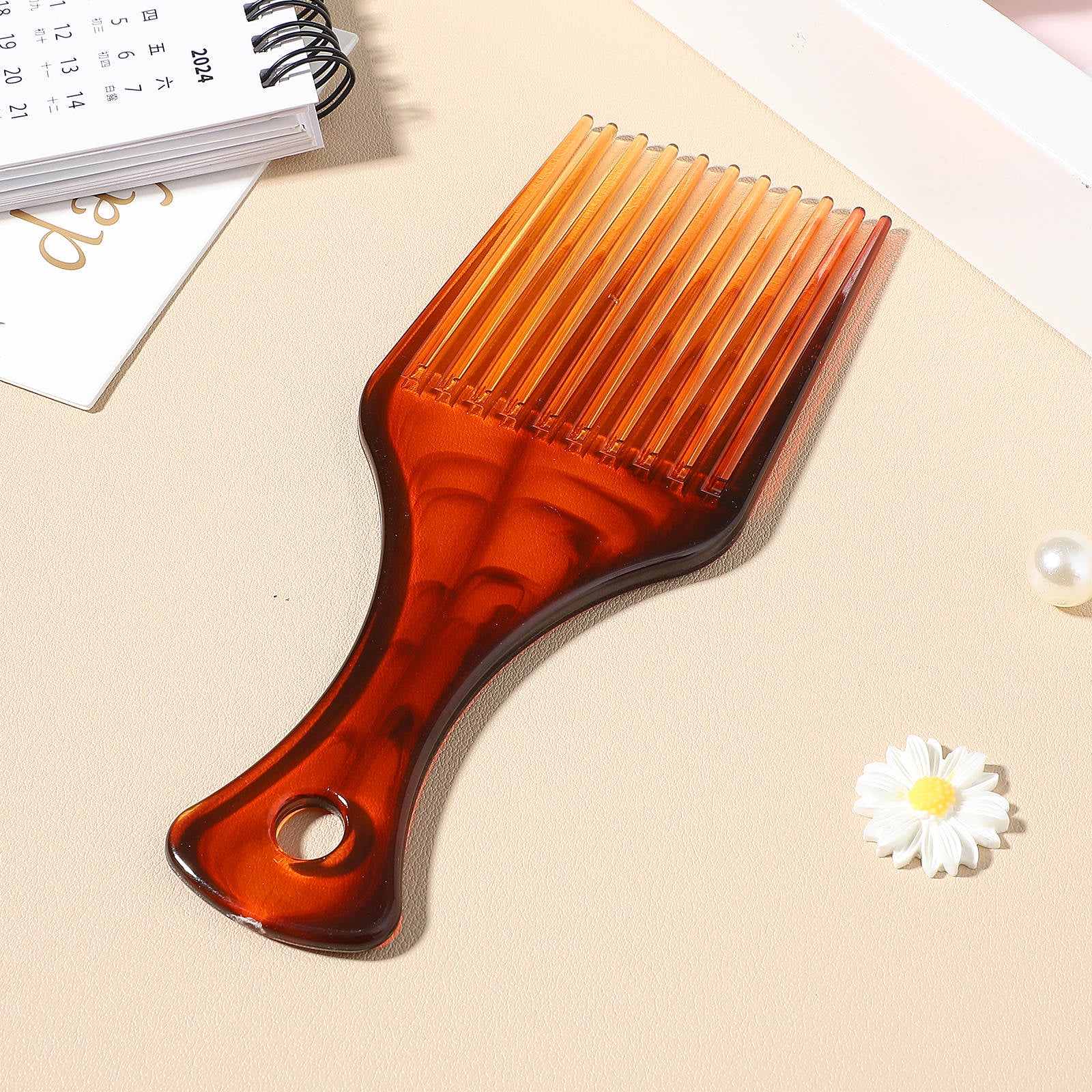 ETHZZLE Hair Pick Comb for Hair Decoration Chocolate Ergonomic Design ...