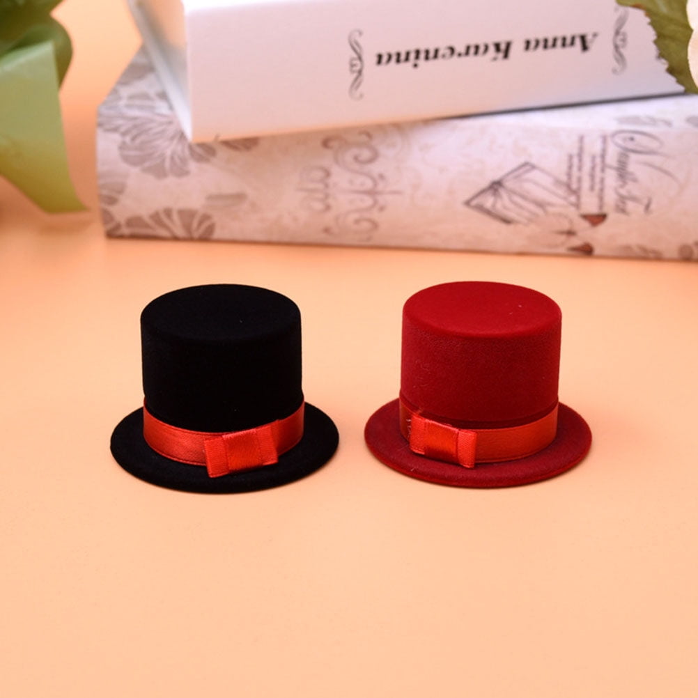 ETHZZLE Red Jewelry Box Flannelette 1Pcs Storage for Vintage Earrings ...