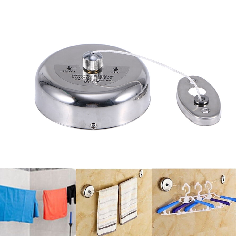 ETHZZLE Retractable Indoor Clothes Line Stainless Steel Housing with ...