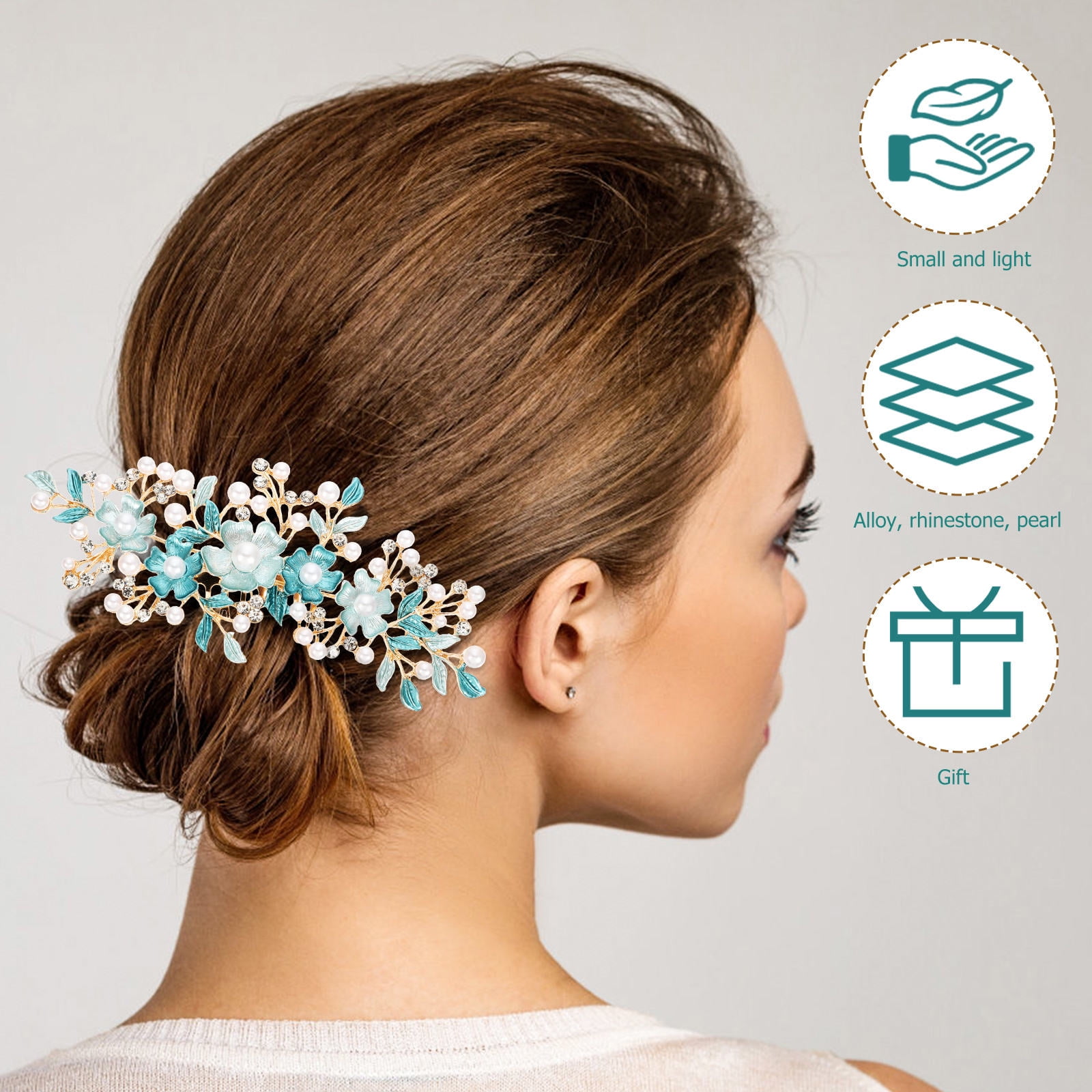 ETHZZLE hair accessories women formal Hair Clip Rhinestone Multi 1Set ...
