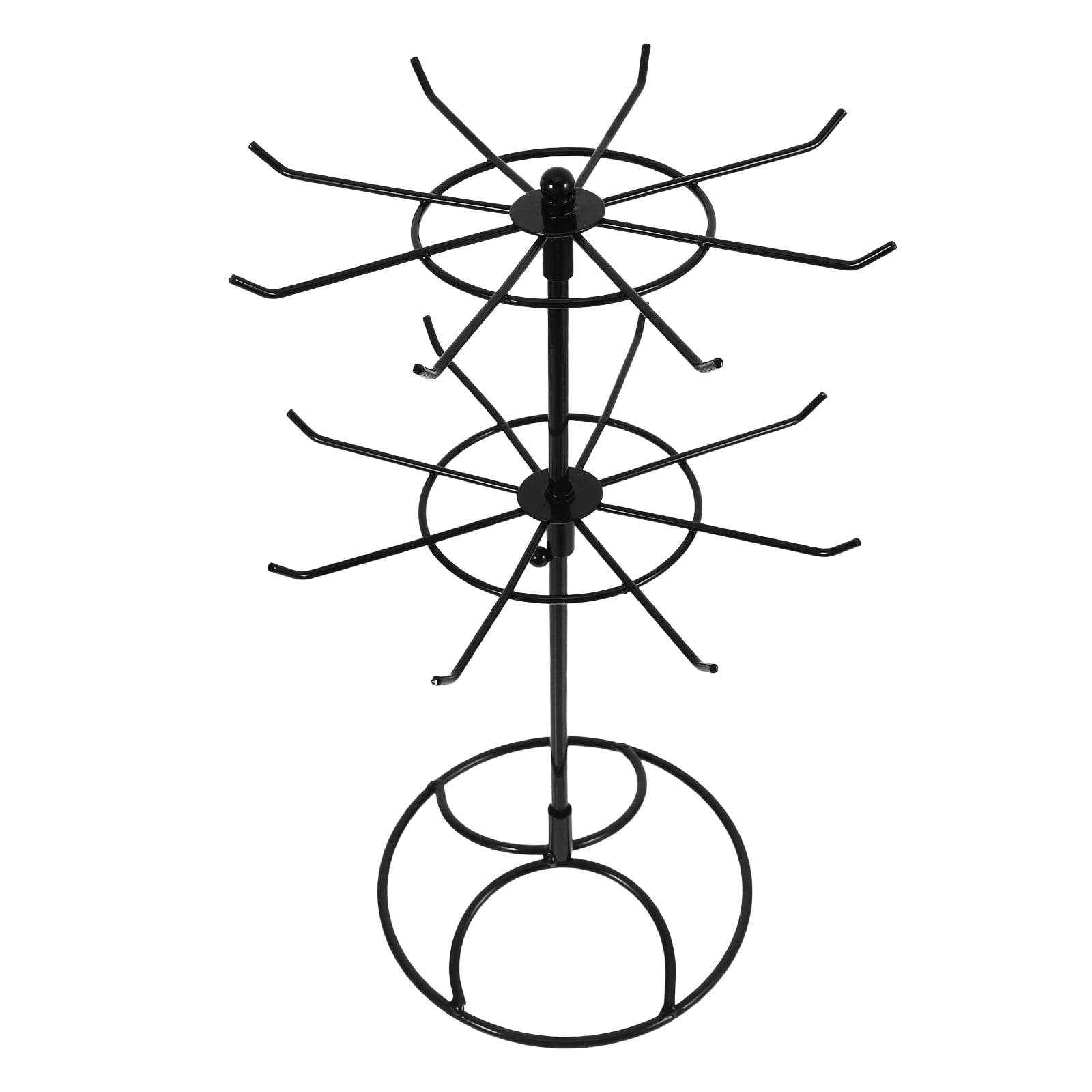 ETHZZLE Black Rotating Jewelry Stand with Tiered Display for Necklaces ...