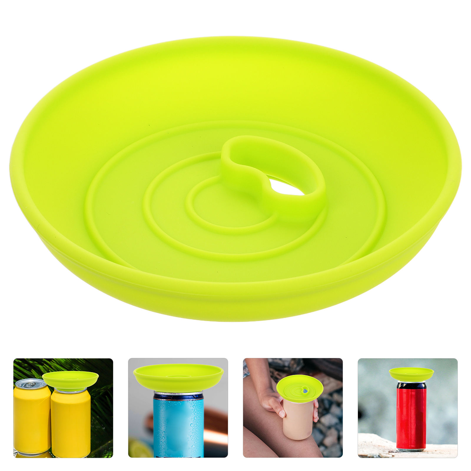 ETHZZLE Silicone Snack Tray 1Set for Holding Snacks and Beverage Cans ...