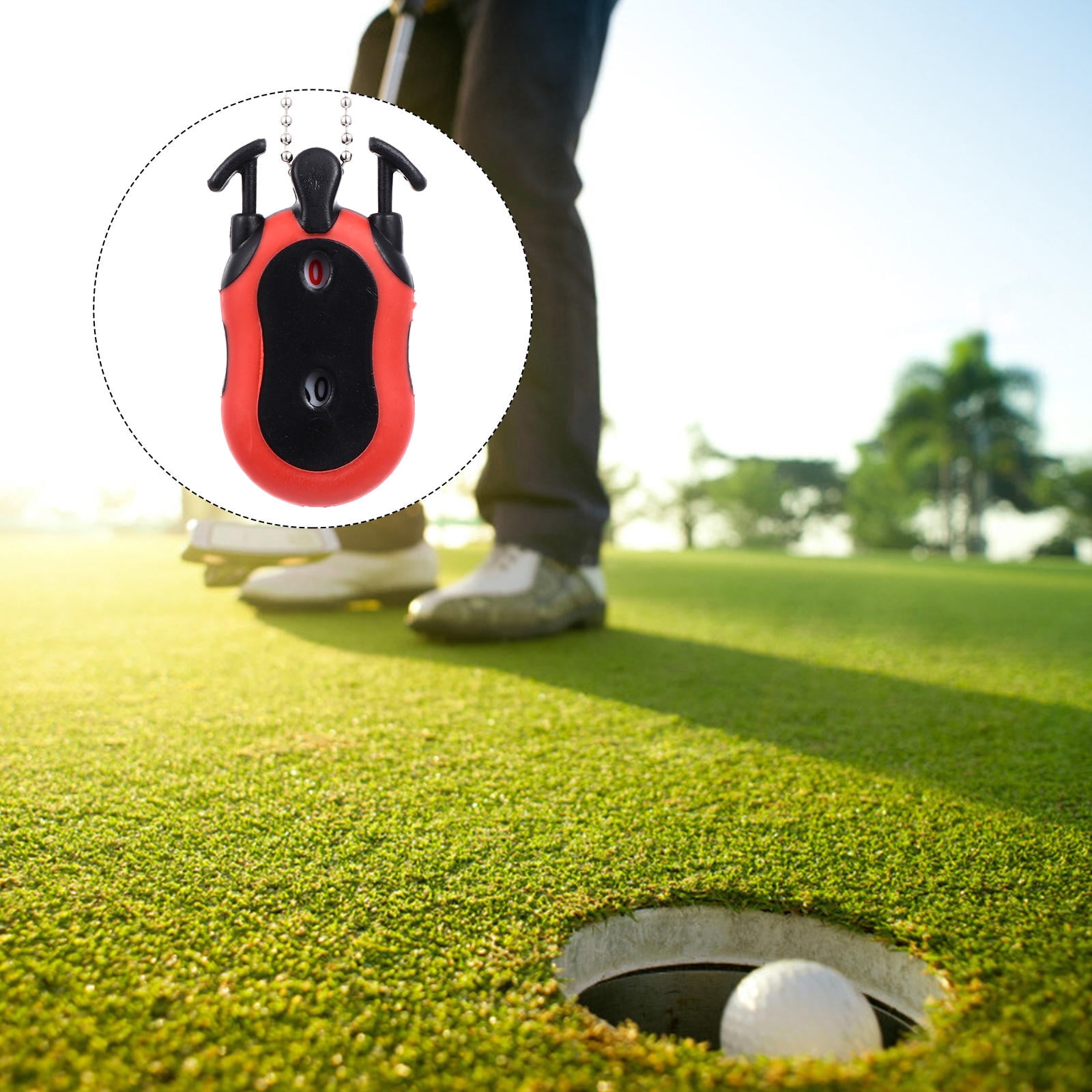 ETHZZLE Stroke Counter Score Golf Watch Keeper Plastic Red For Outdoor ...