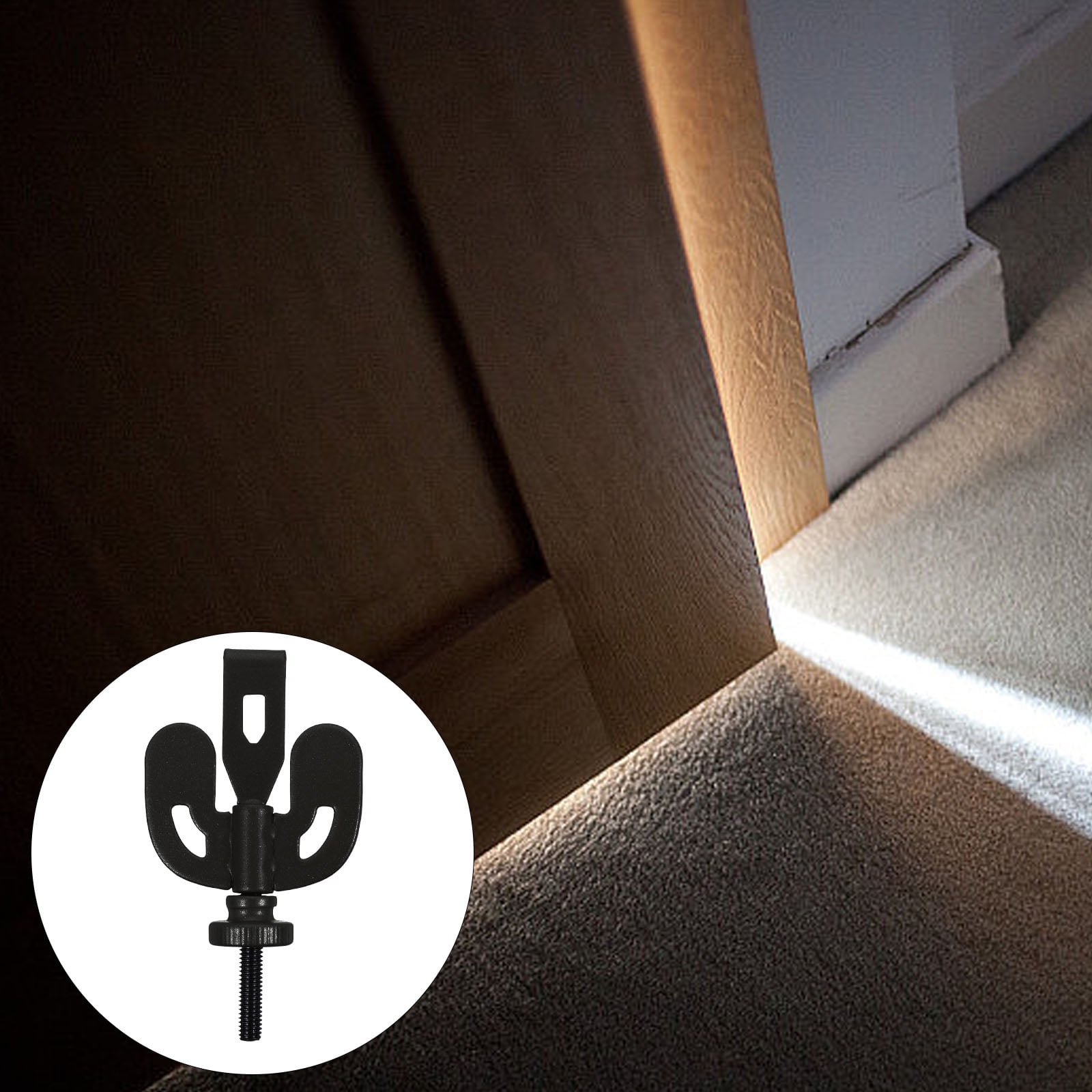 ETHZZLE Travel and Home Portable Door Lock Black Heavy Duty Door ...